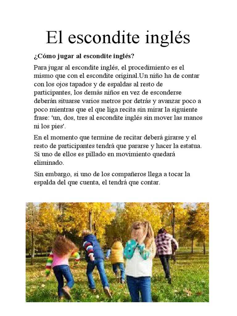 El Escondite Inglés | PDF | Estudios de idiomas extranjeros | Hogar ...