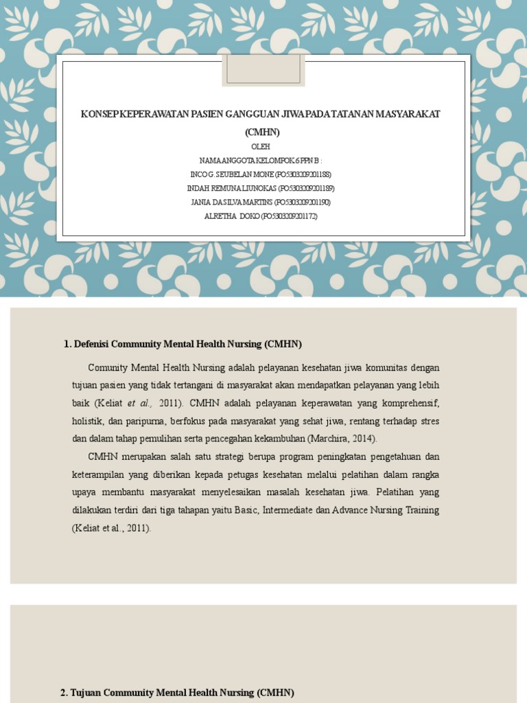 CMHN | PDF | Kesehatan Holistik