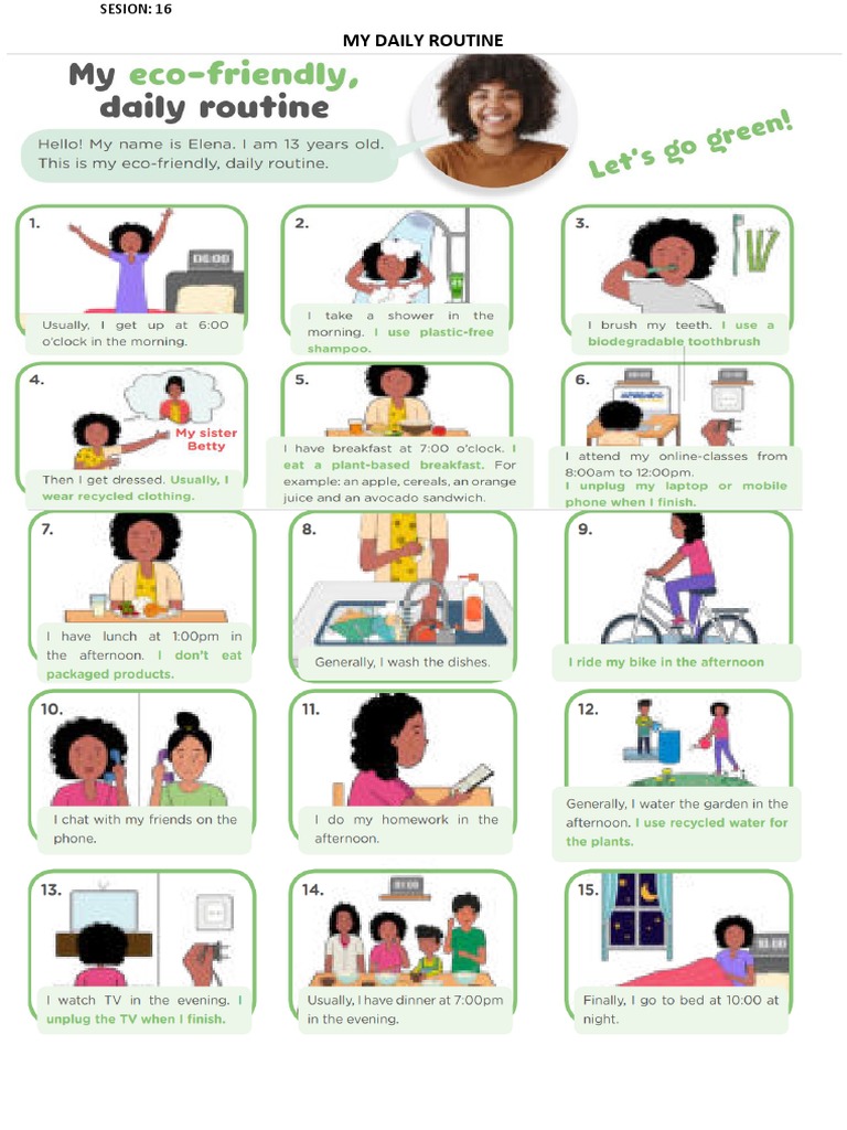 Fiche My Daily Routine | PDF