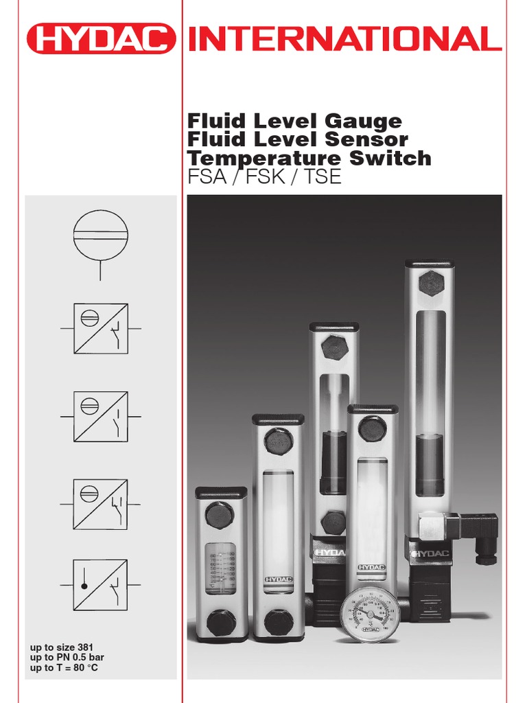 Visor de Nivel - Hydac | PDF | Screw | Switch