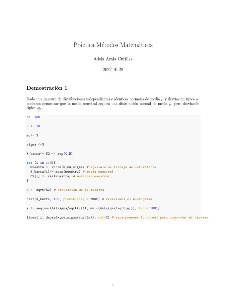 Práctica Métodos - Adela Ayala Cutillas | PDF