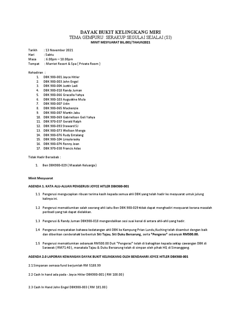 Dayak Bukit Kelingkang Miri | PDF