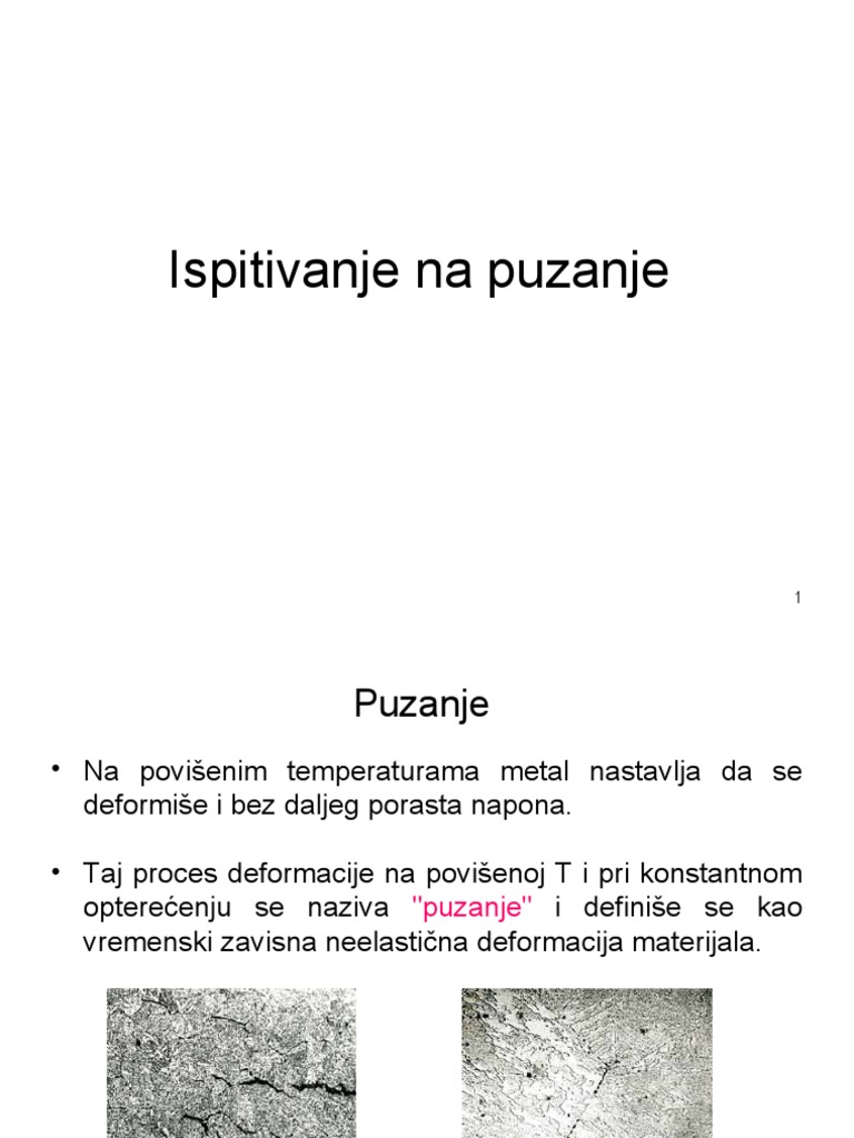 16 Ispitivanje Na Puzanje | PDF