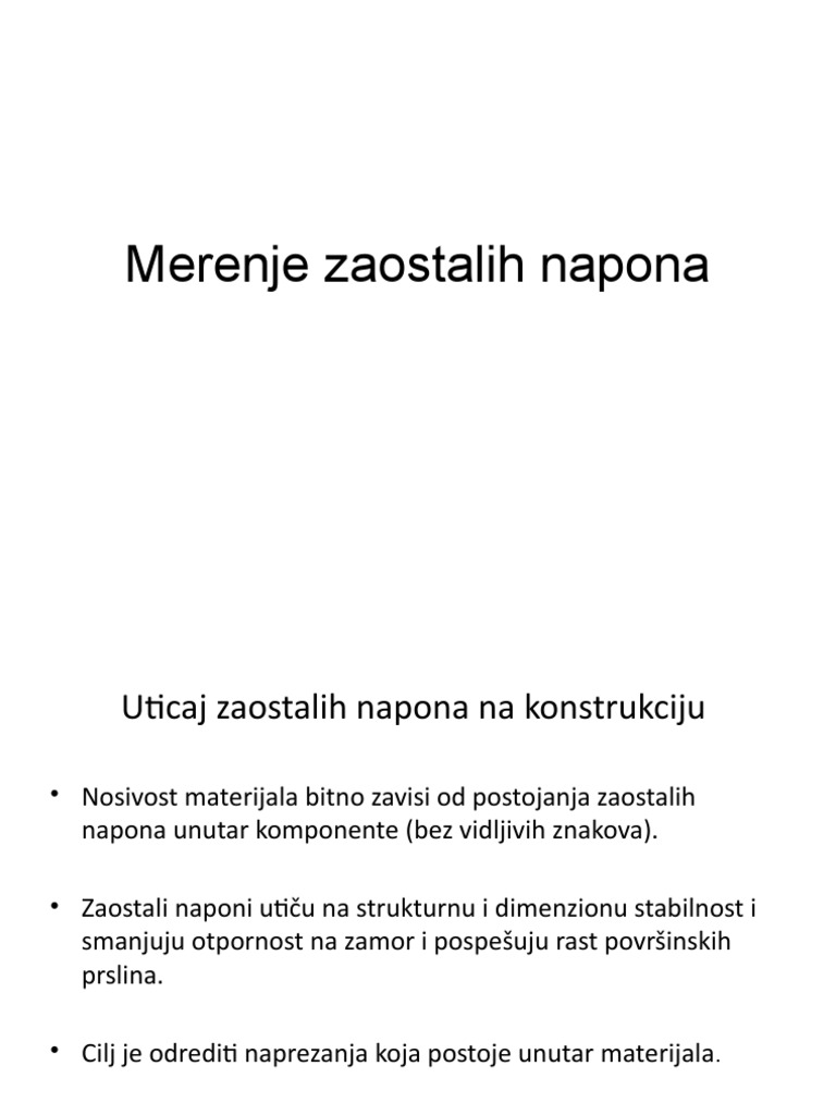 19 Merenje Zaostalih Napona | PDF