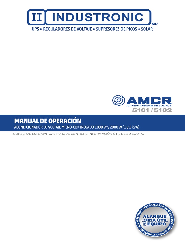 Manual Acondicionador AMCR-5101/5102 | PDF | Ingenieria Eléctrica ...