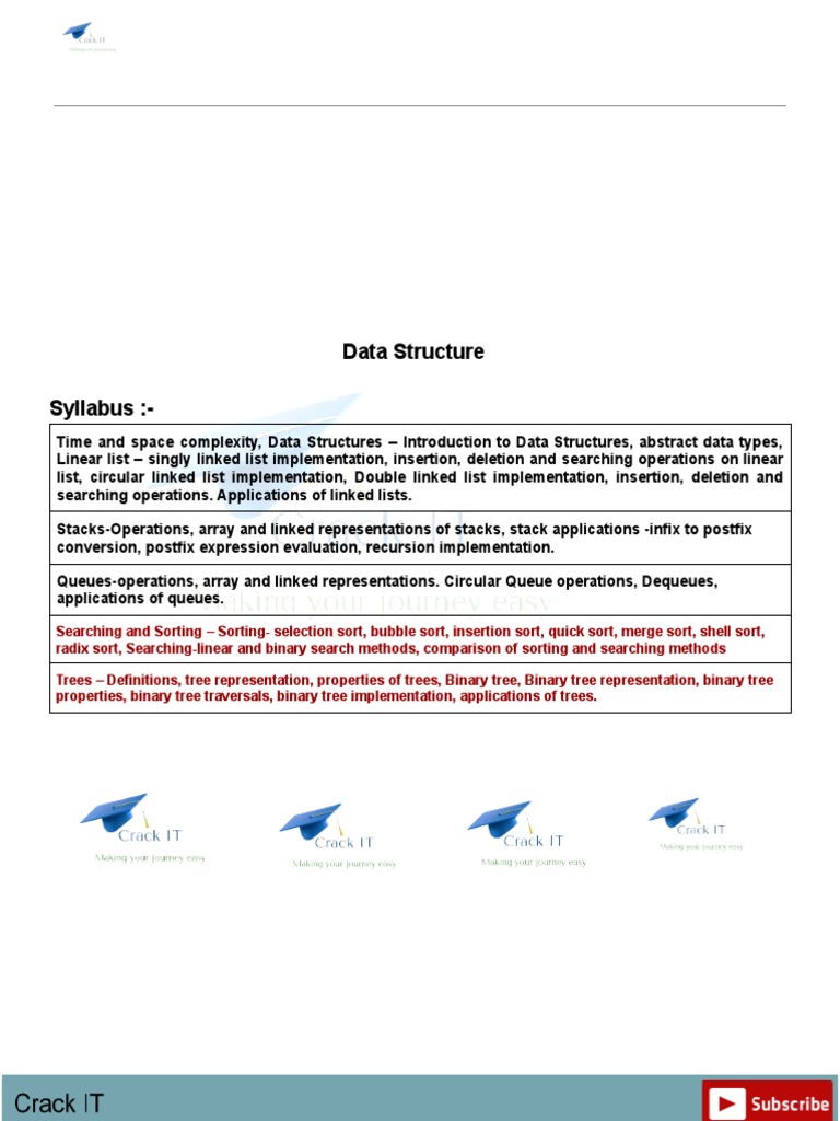 Data Structures And Algorithms An Introduction Pdf Array Data Structure Queue Abstract
