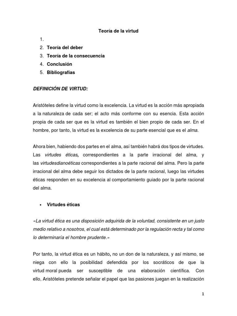 Teorías de La Virtud | PDF | Moralidad | Utilitarismo