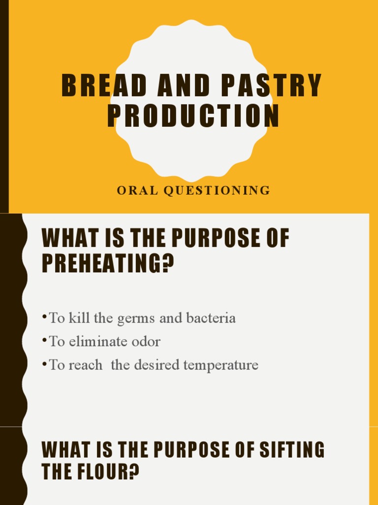 BPP Oral Questions 1 | PDF | Breads | Dough