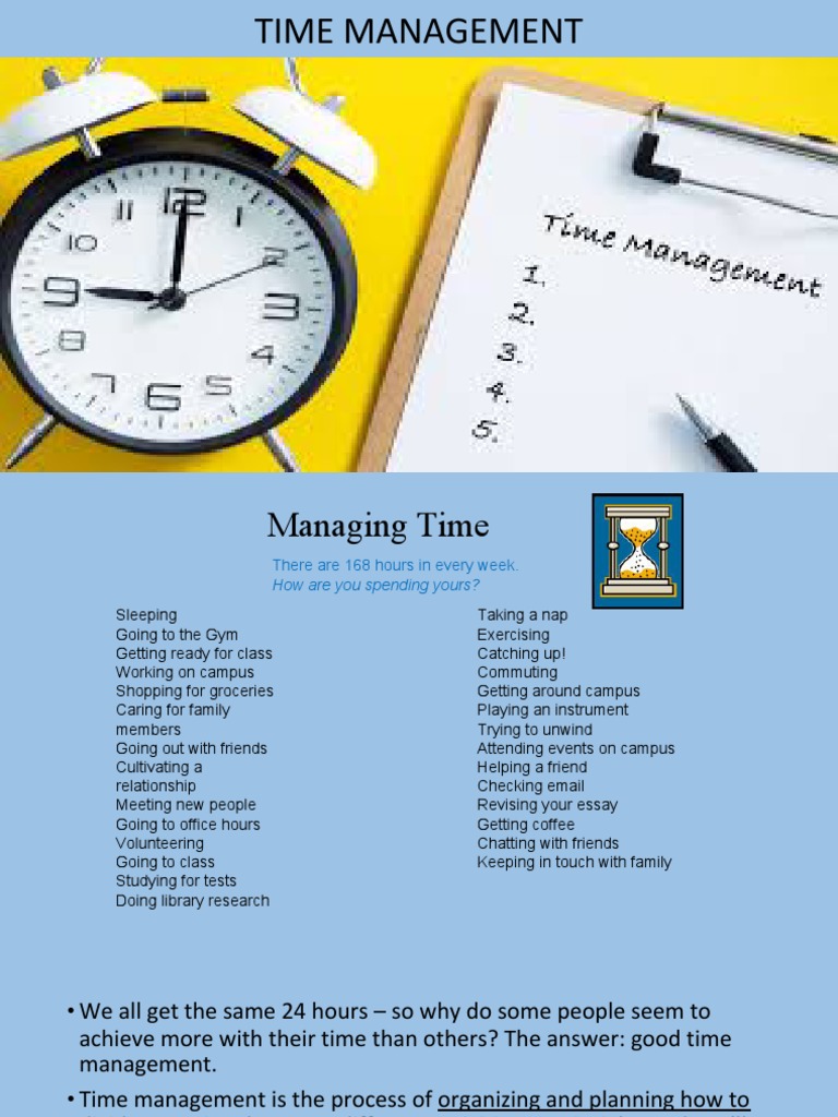 Time Management | PDF | Professional Skills | Time Management