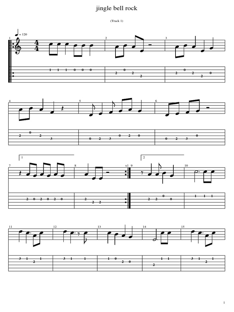 Jingle Bell Rock Chitarra Tab | PDF