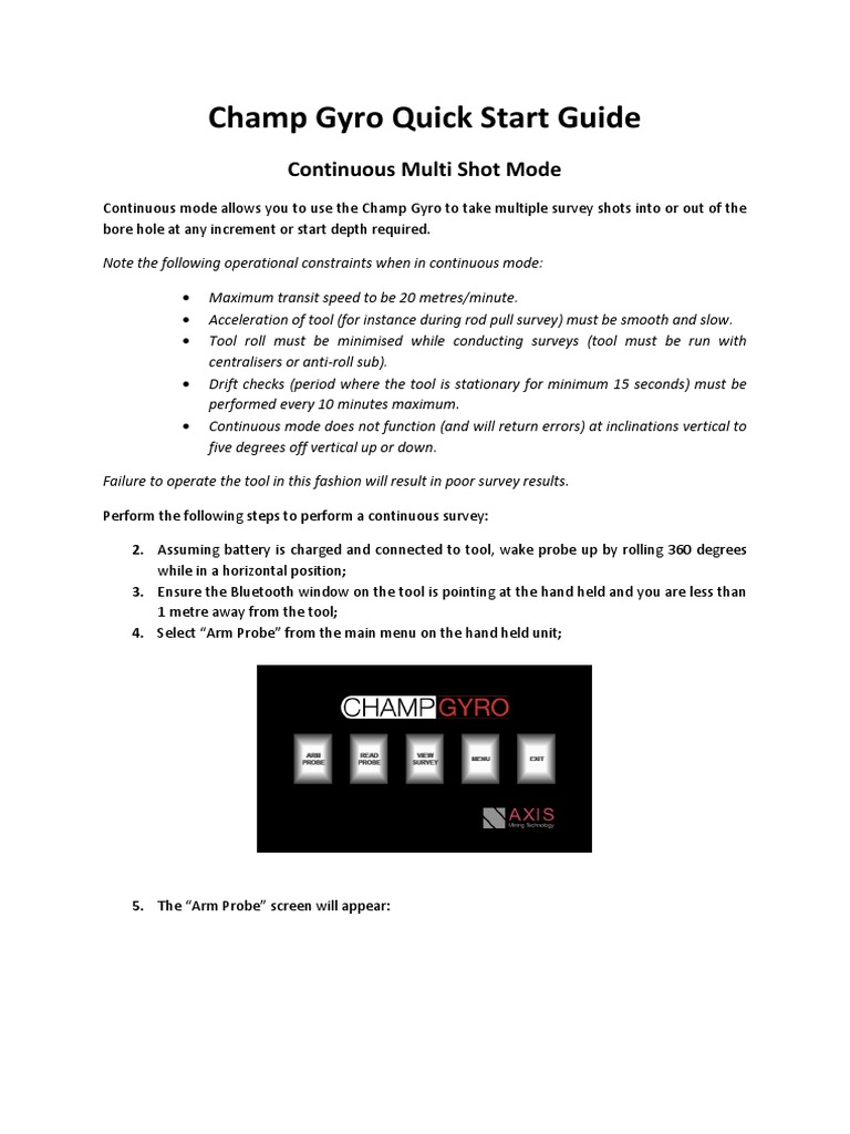Champ Gyro Survey Guide | PDF | Computing