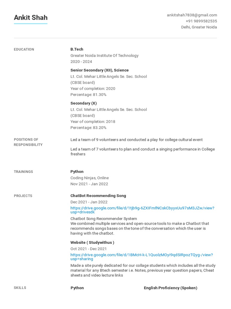 Ankit Shah: B.Tech | PDF | Information Technology | Software