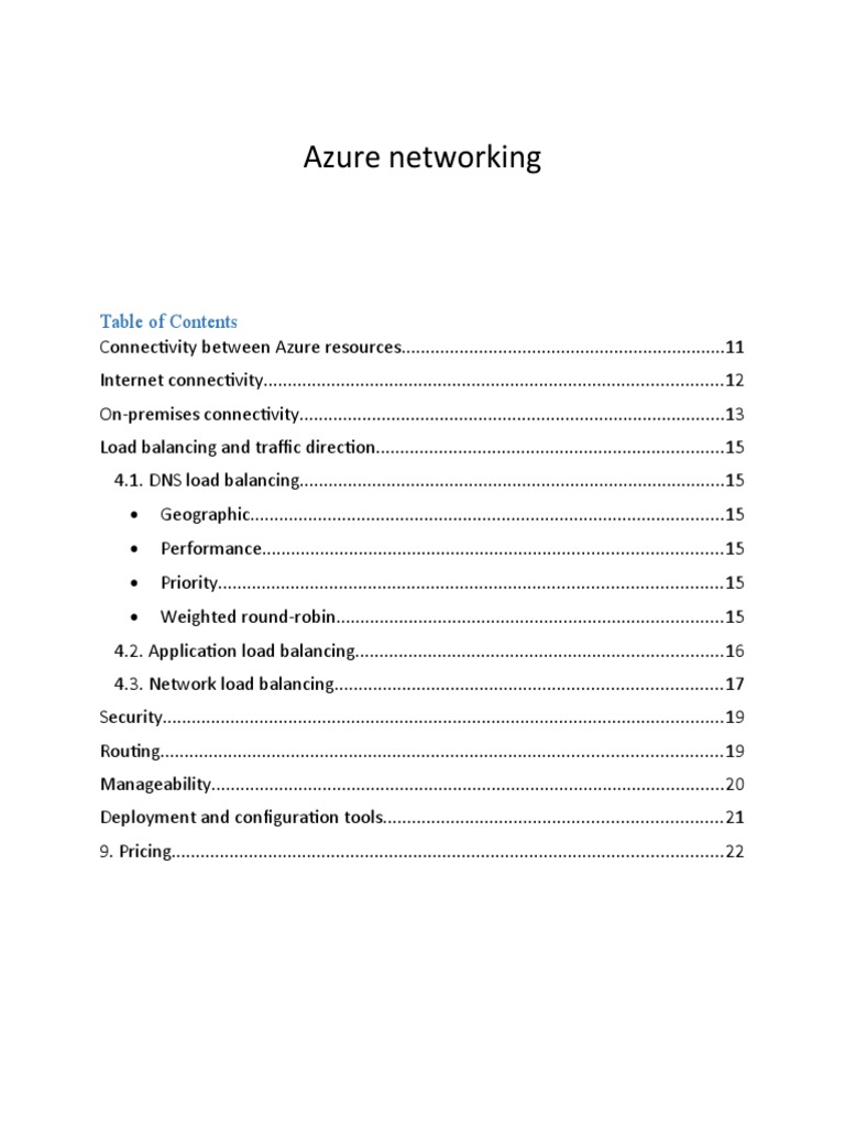 Azure Networking | PDF | Computer Network | Virtual Private Network