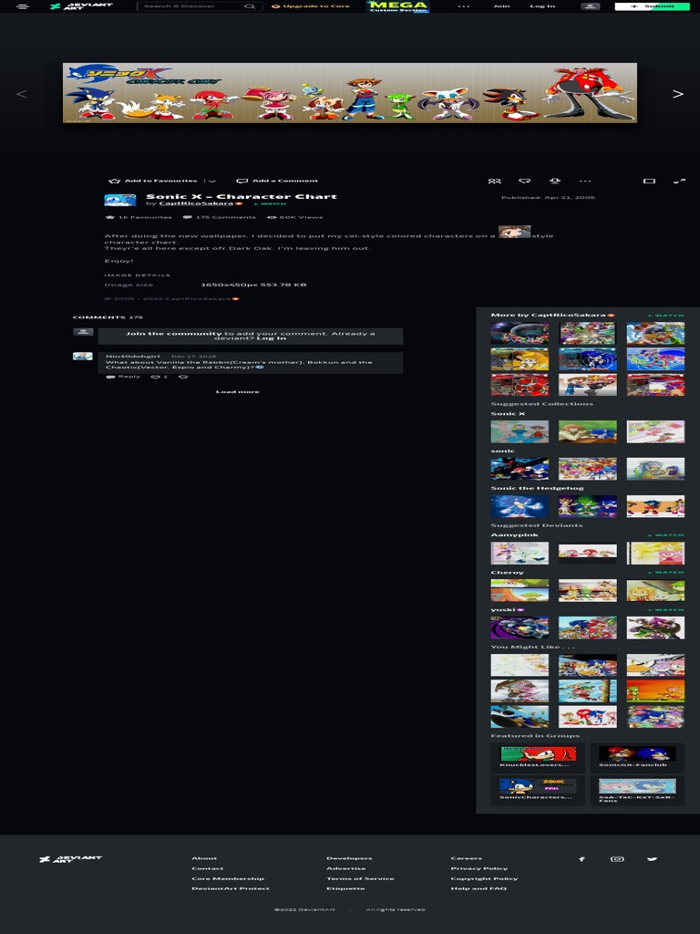 Sonic X - Character Chart by CaptRicoSakara On DeviantArt | PDF