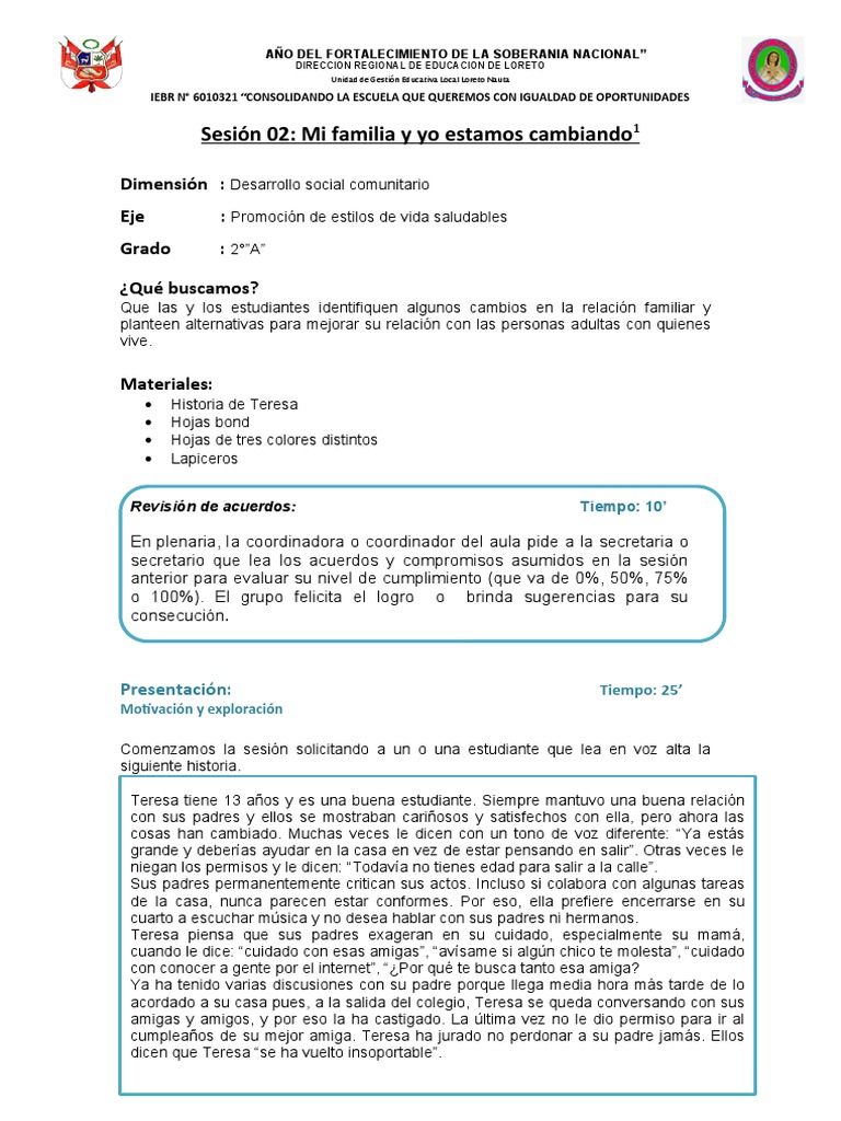 S02-Mi Familia y Yo Estamos cambiando-DSC | PDF