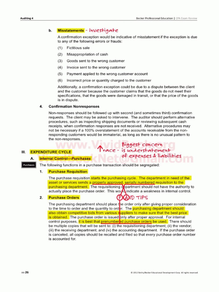 Expenditure Cycle (Internal Control, Assertions, and Flowchart) | PDF