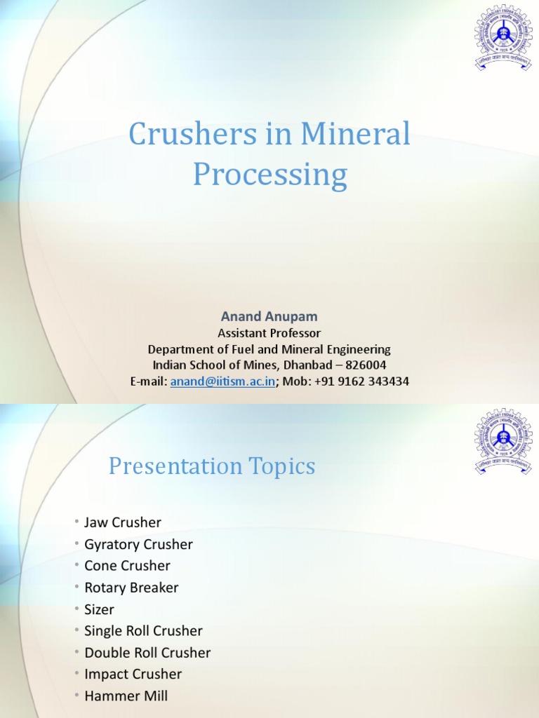Crushers 1.1 | PDF | Mining | Mechanical Engineering