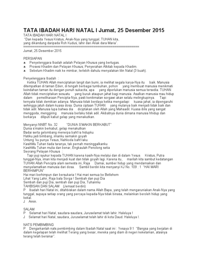 Tata Ibadah 3 Contoh | PDF | Agama & Spiritualitas