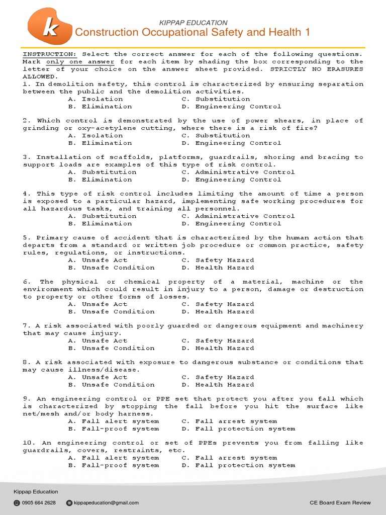 Kippap-Handout-MSTE 40 COSH 1 | PDF | Scaffolding | Stairs