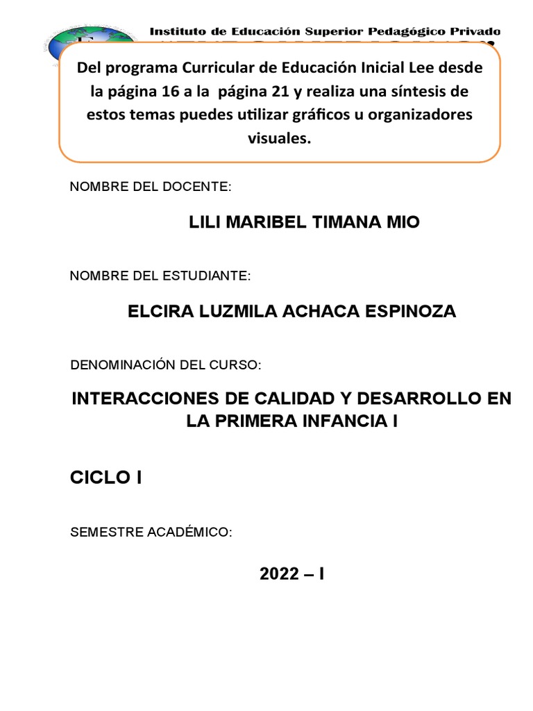 Ciclos de Educación Inicial: Características y Atención | PDF ...