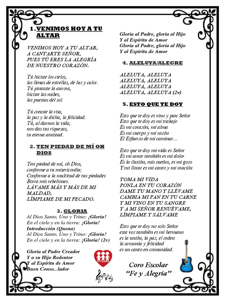 Cantos para Primera Comunión | PDF | eucaristía | Amor