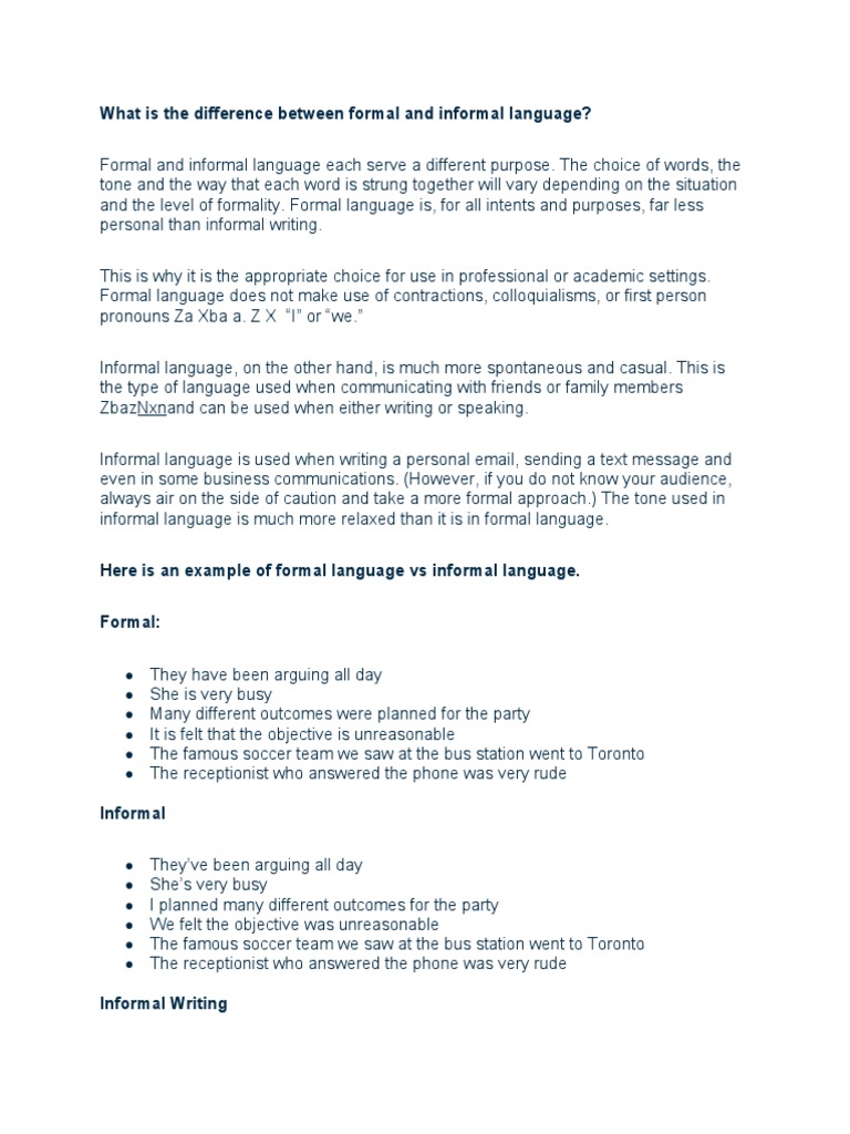 Formal vs Informal Language Explained | PDF | Idiom | Noun