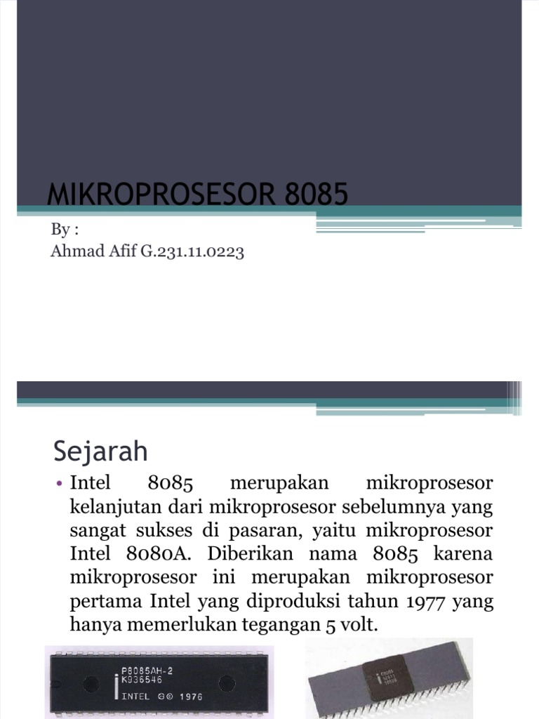 Mikroprosesor-8085 | PDF | Komputer