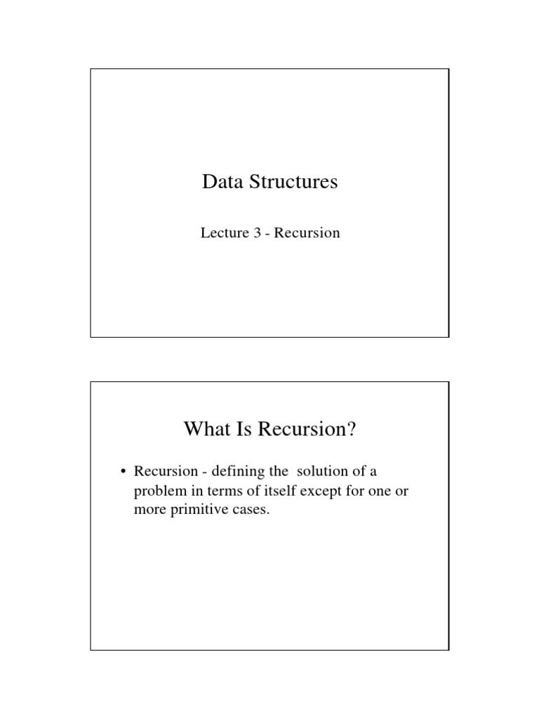 Recursion | PDF | Subroutine | Computer Programming Recursion | PDF | Subroutine | Computer Programming