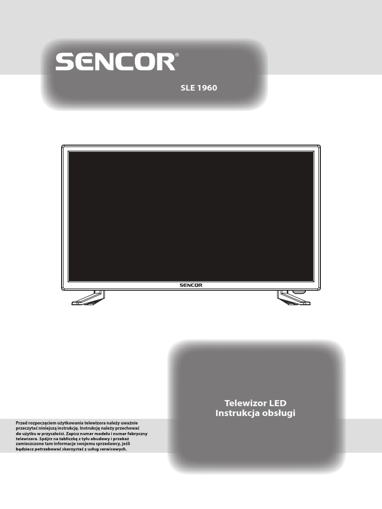 Sencor Sle1960 Instrukcja Obslugi | PDF