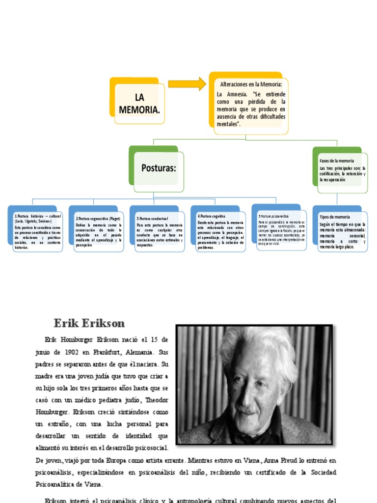 Erik Erikson Biografia | PDF | Psicología cognitiva | Conceptos ...