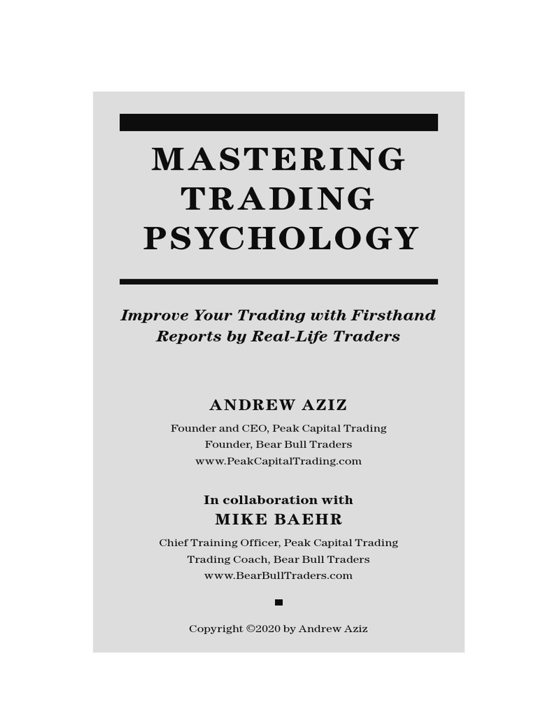 Mastering Trading Psychology | PDF | Psychology | Day Trading