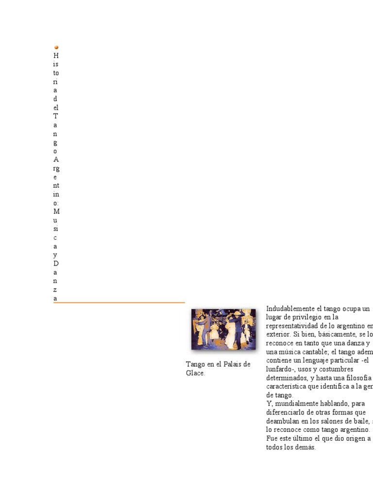 Historia Del Tango Argentino | PDF | Tango | Estilos de música uruguayos