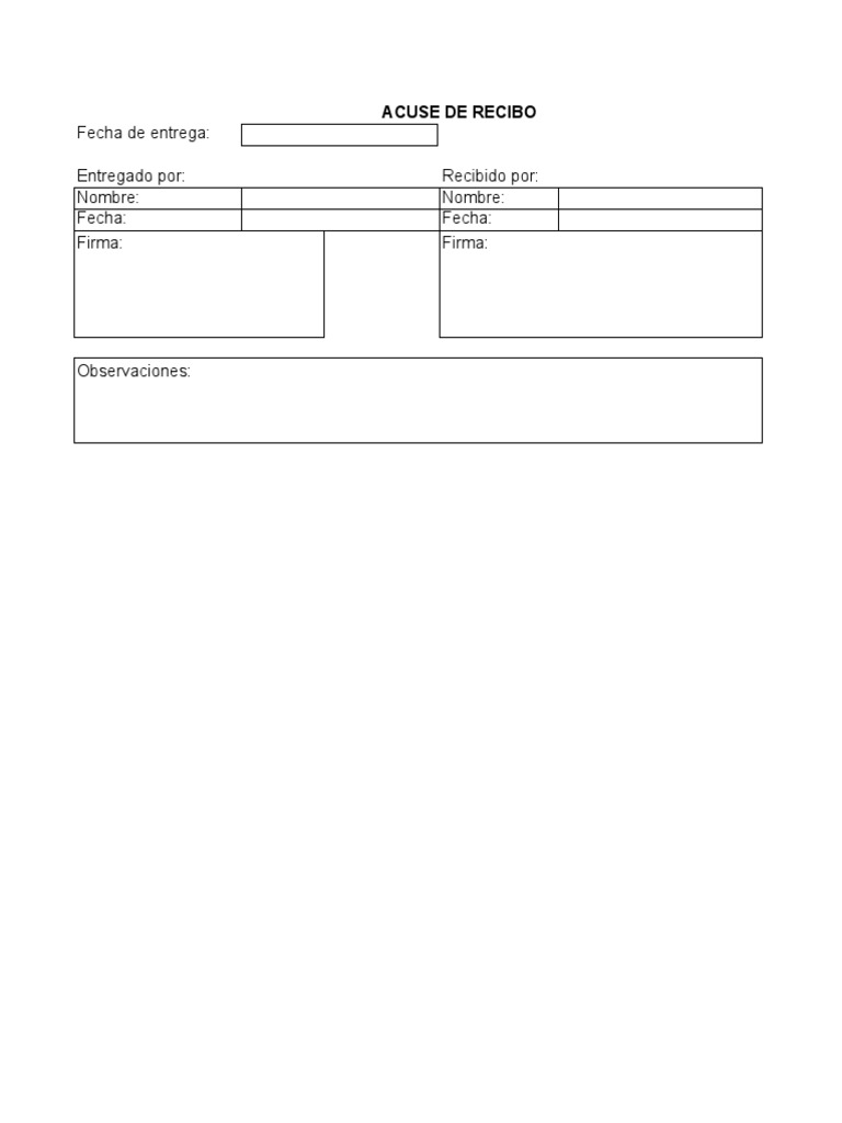 Acuse de Recibo | PDF