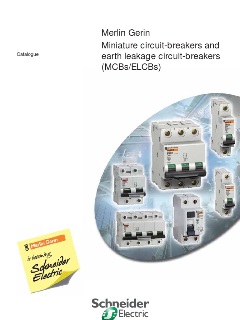 Merlin Gerin ELCB & MCB Catalogue | PDF | Battery (Electricity) | Switch