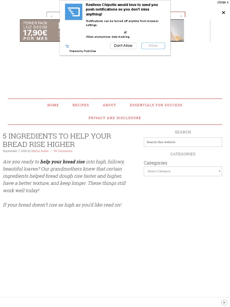 5 Ingredients To Help Your Bread Rise Higher | PDF | Breads | Gluten