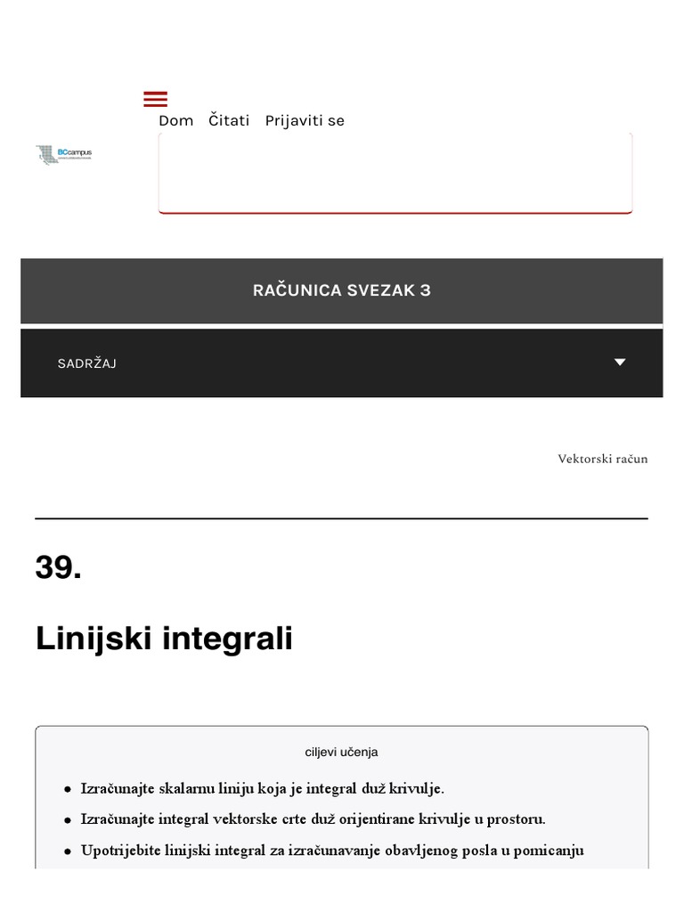Linijski Integrali - Računanje Sveska 3 | PDF