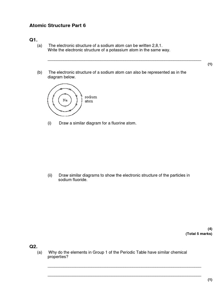 Atomic Structure Part 6 | PDF | Periodic Table | Chemical Elements