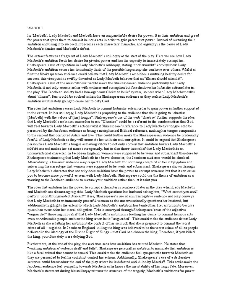 Ambition's Corruption in Macbeth | PDF | Macbeth | William Shakespeare