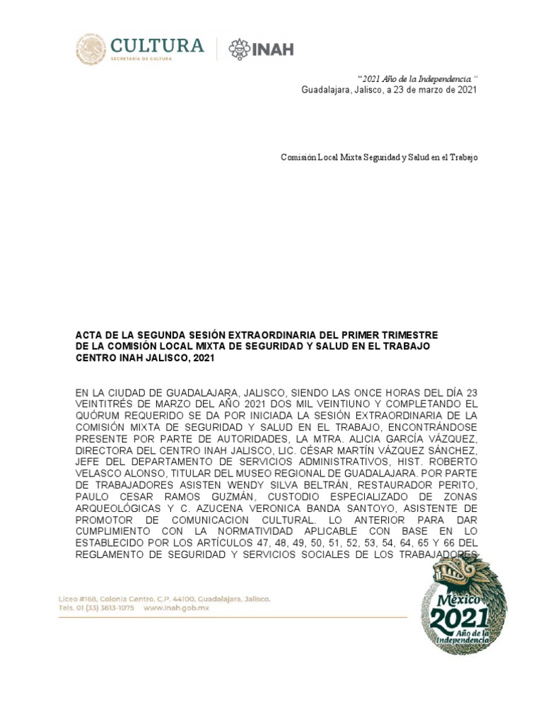 Acta Comision Mixta | PDF | Business