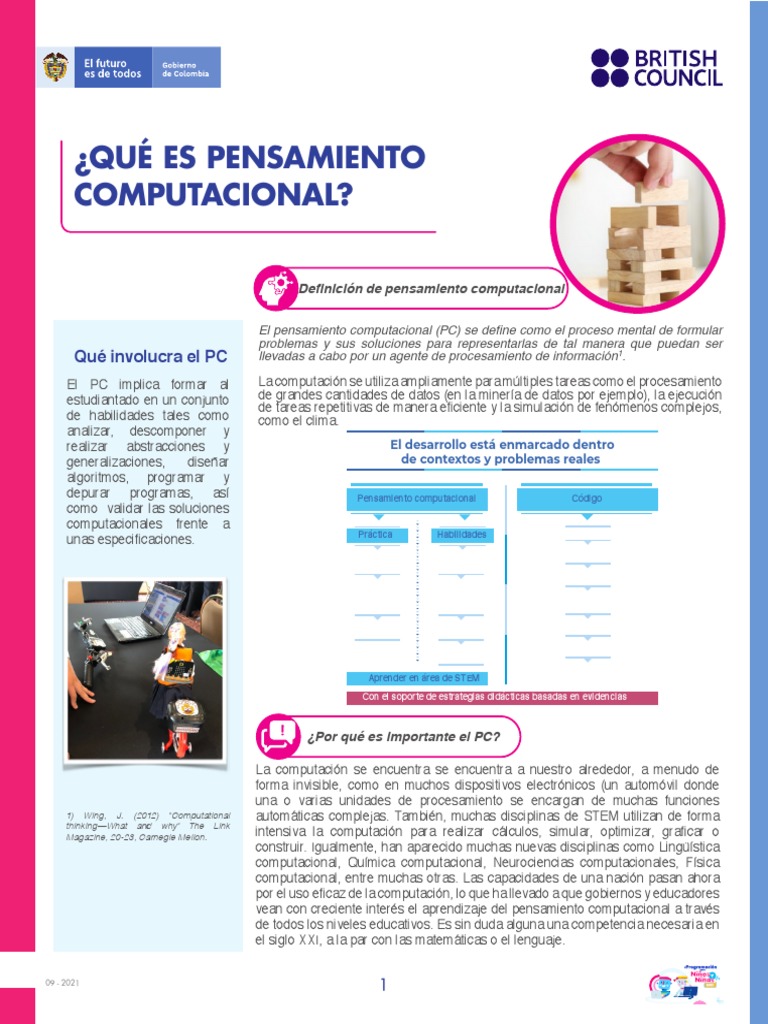 Pensamiento Computacional | PDF | Pensamiento | Informática