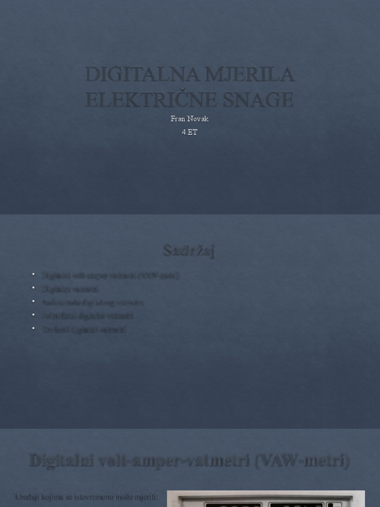 Digitalna Mjerila Električne Snage | PDF