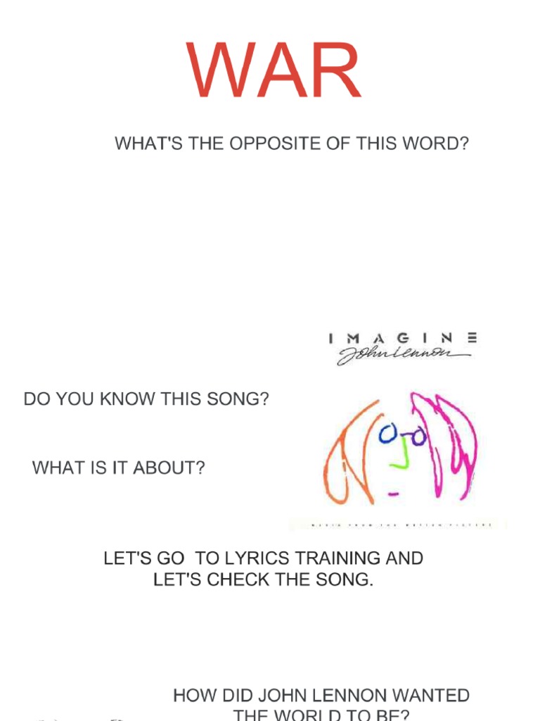 Imagine John Lennon - Song Activity | PDF