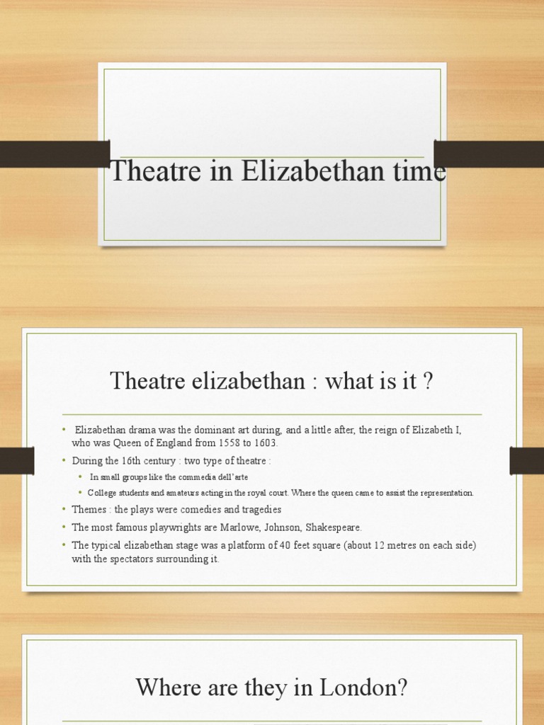 Elizabethan Theatre: History and Audience | PDF