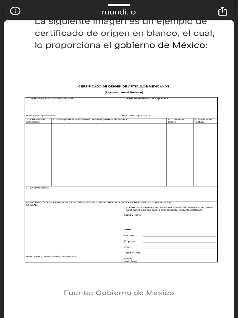 ? Qué Es El Certificado de Origen y Su Uso (2021) Mundi | PDF ...