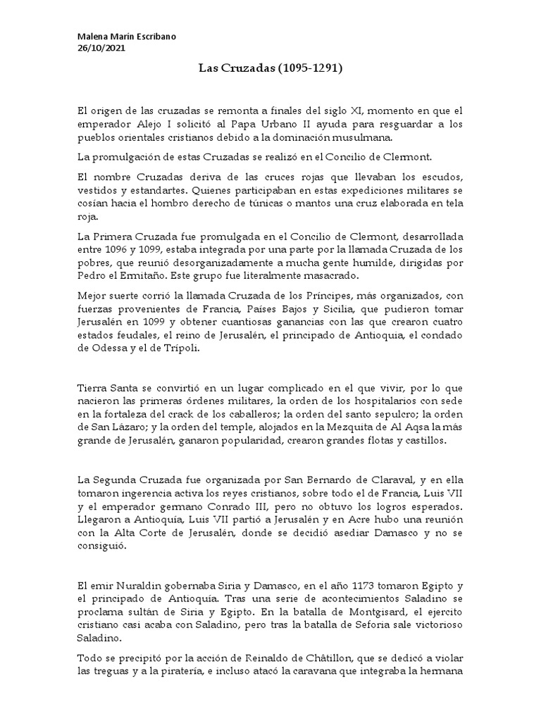 Las Cruzadas | PDF | Cruzadas | Saladin