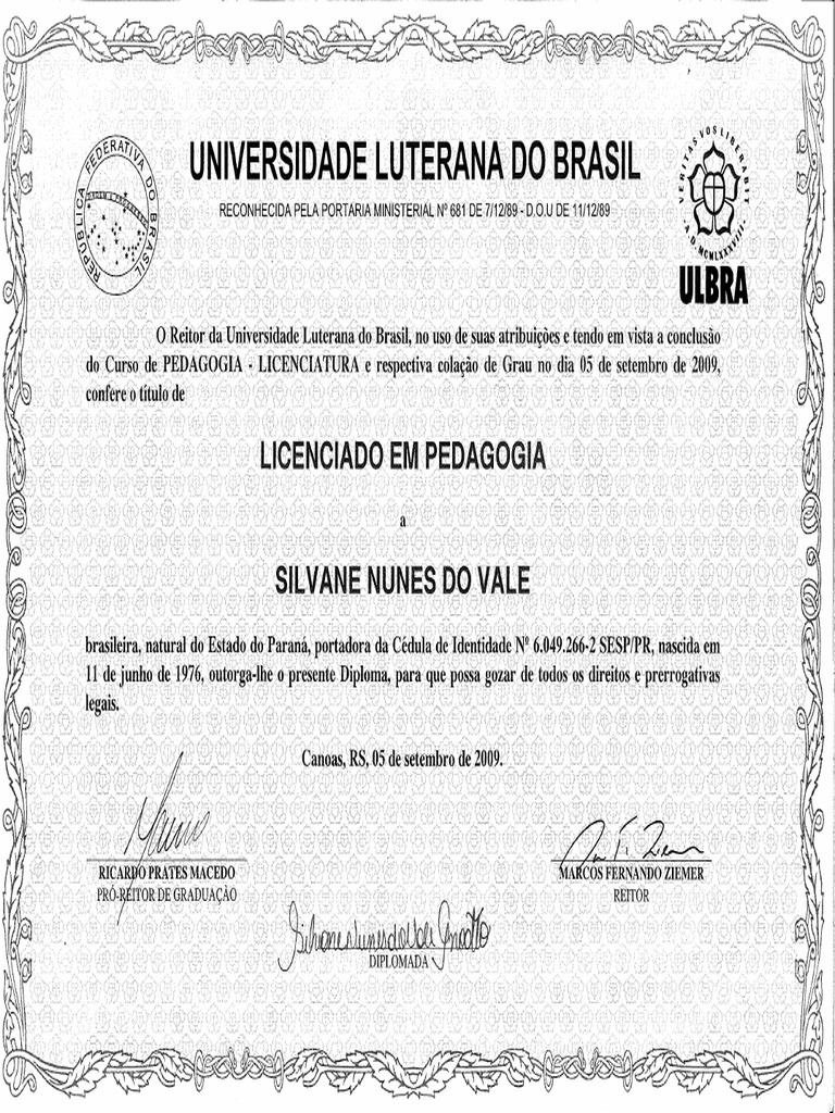 Certificado Pedagogia | PDF