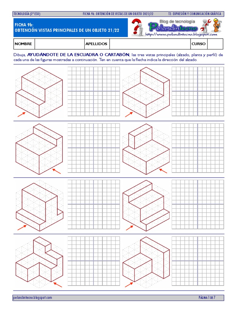 Obtención de Vistas de Objetos 2º ESO | PDF | Arte | Ciencia y matemáticas