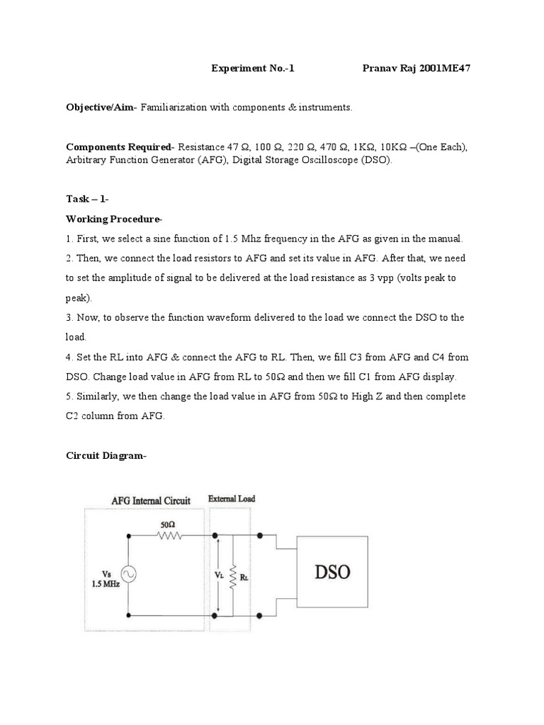 EE103 Exp1 | PDF