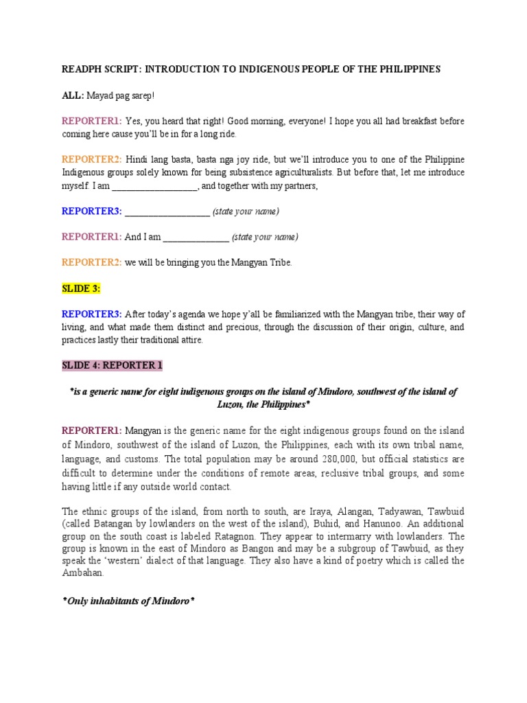 Readph Script - Mangyan | PDF | Ethnicity | Ethnic Groups