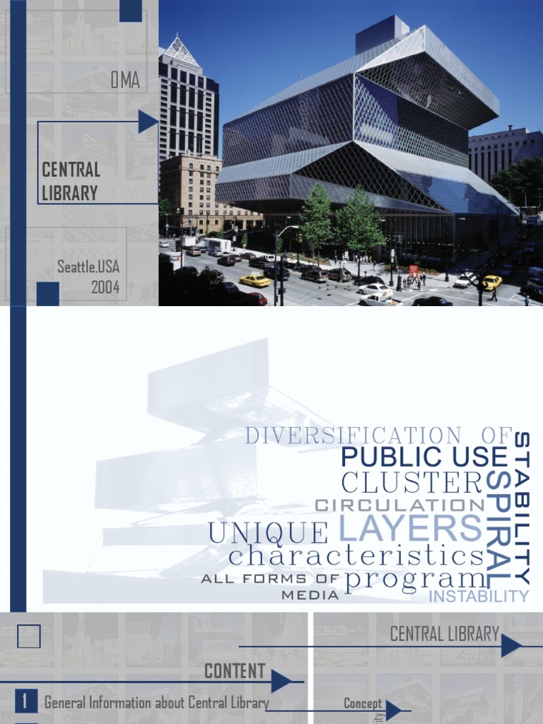 Seattle Central Library - OMA+LMN Architects | PDF | Libraries | Concept